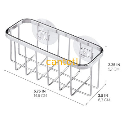 Rust-resistant Sturdy Kitchen Sink Caddy Sponge Holder for Sponges, Scrubbers and Soap