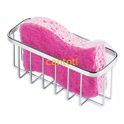Rust-resistant Sturdy Kitchen Sink Caddy Sponge Holder for Sponges, Scrubbers and Soap