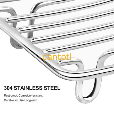 Stainless Steel Rust Proof Self Draining Bar Soap Dish Holder for Shower Bathroom
