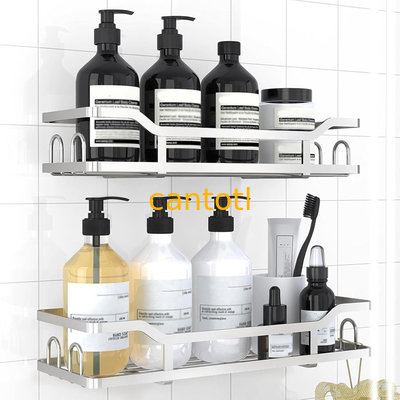 No Drilling Rustproof Stainless Steel Shower Organizer with 8 Hooks for Inside Shower