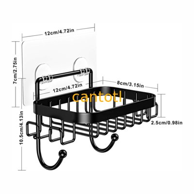 No Drilling Durable Stainless Steel Soap Dish Holder for Bathroom and Kitchen