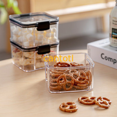 Space Saver Stackable Clear PET Airtight Bulk Food Storage Containers Plastic Sealed Jar