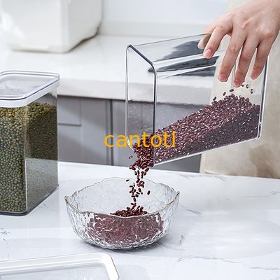 Modern Style Large Capacity Dry Airtight Food Container Plastic Sealed Jar for Kitchen