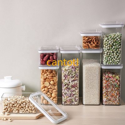 Modern Style Large Capacity Dry Airtight Food Container Plastic Sealed Jar for Kitchen