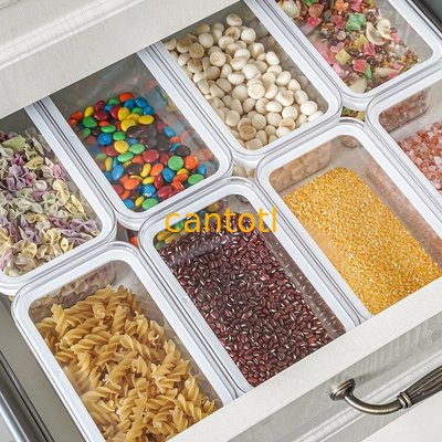 Modern Style Large Capacity Dry Airtight Food Container Plastic Sealed Jar for Kitchen