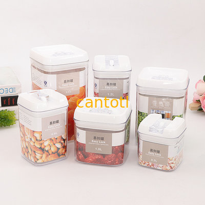 Customized Multifunctional 0.5L Square Small Airtight Plastic Food Storage Container With Lid