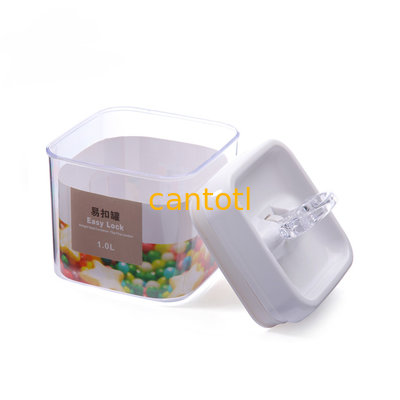 Factory Price Customized 1000Ml Square Type Airtight Plastic Dry Food Container