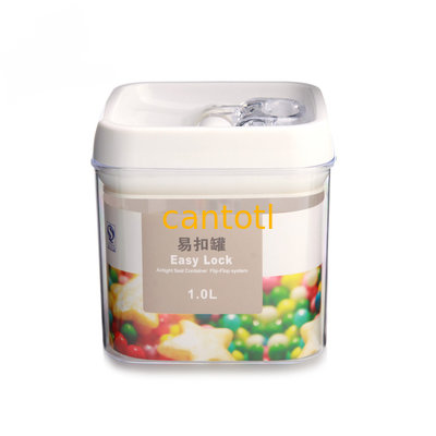 Factory Price Customized 1000Ml Square Type Airtight Plastic Dry Food Container