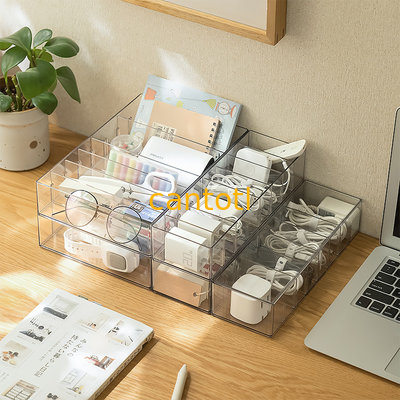 Multifunctional Empty PET Plastic Data Line Storage Box with Divider