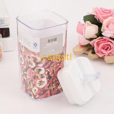 1.2L Rectangle Type Plastic Transparent Cover Vacuum Food Storage Containers