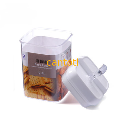 Customized Space-Saving 0.8L Airtight Plastic Dry Food Storage Container for Kitchen Use
