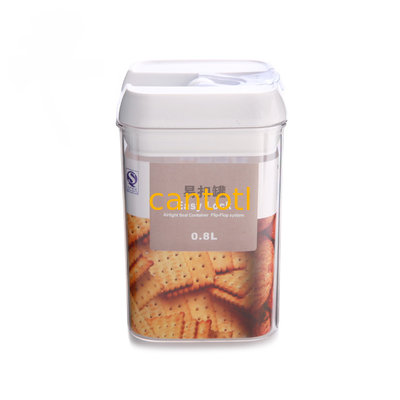 Customized Space-Saving 0.8L Airtight Plastic Dry Food Storage Container for Kitchen Use
