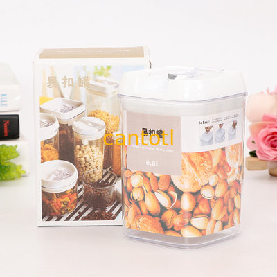 Customized Space-Saving 0.8L Airtight Plastic Dry Food Storage Container for Kitchen Use