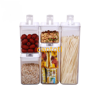 Customized 2.3L Square Kitchen Plastic Airtight Jar for Food Storage Containers