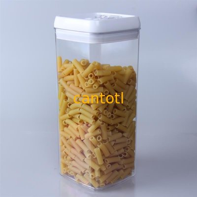 Customized 3.1L Square Kitchen Use Big Transparent Plastic Airtight Food Storage Container