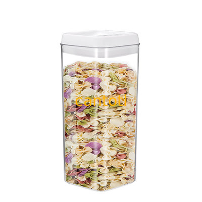 Customized 3.1L Square Kitchen Use Big Transparent Plastic Airtight Food Storage Container