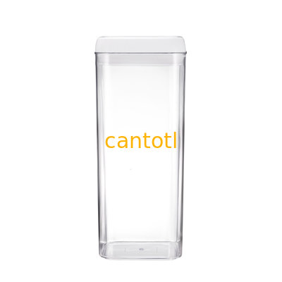 Customized 3.1L Square Kitchen Use Big Transparent Plastic Airtight Food Storage Container