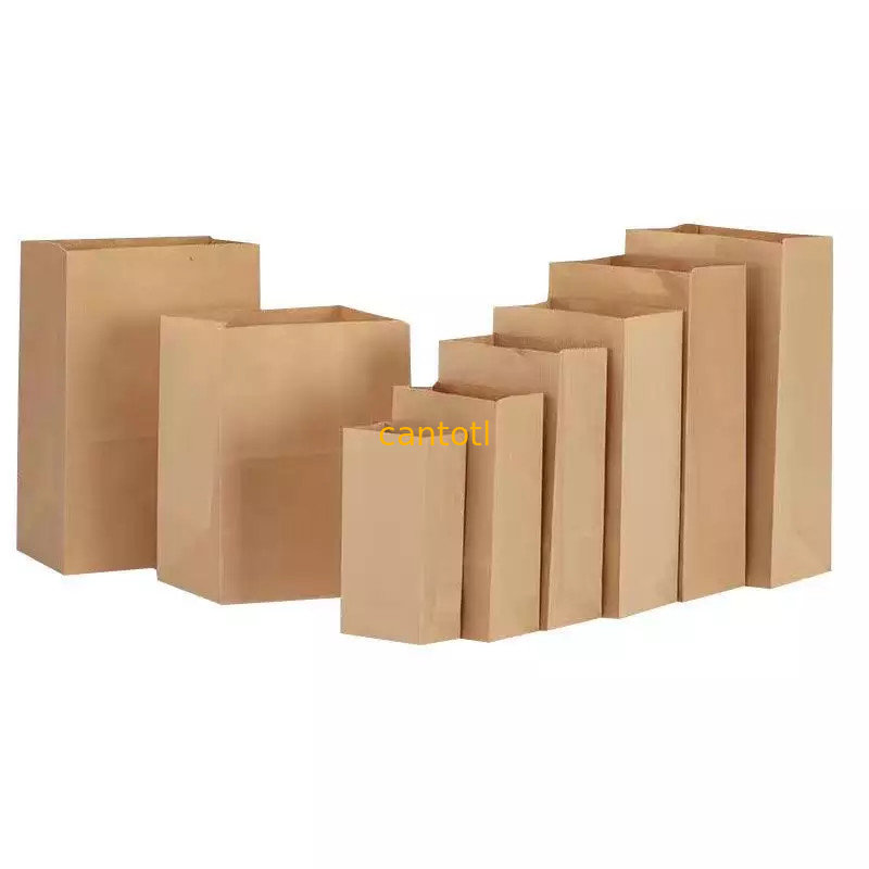 Custom Size Package Paper Bag Kraft Paper Shopping Bag without Handle
