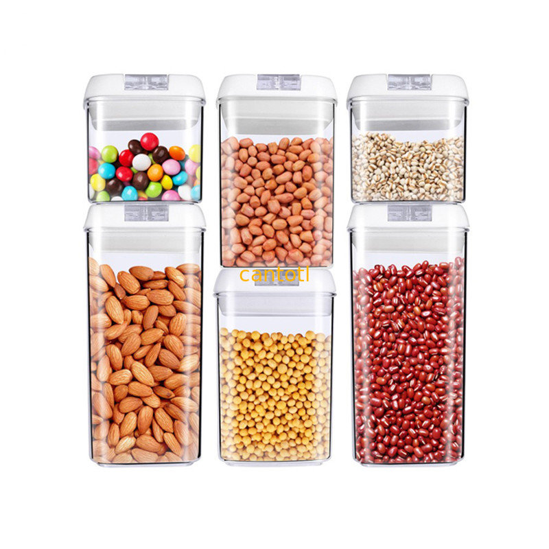 Custom LOGO Eco-Friendly BPA Free Crisper Food Grade Plastic Airtight Food Storage Container with Easy Lock Lids