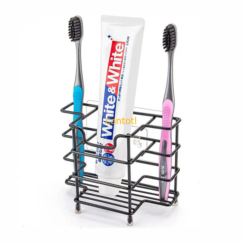 Wall Mount 304 Stainless Steel Toothbrush Holder Bathroom Accessories Organizer Black for Bathroom
