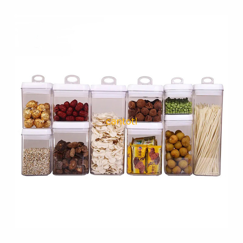 10pcs Set Kitchen Use Durable Customized Airtight Plastic Dry Food Storage Container