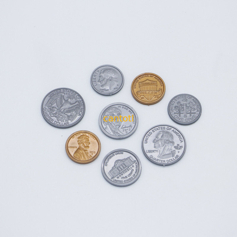 Logo Customized Color Printed Plastic Trolly Coins Plastic Tokens