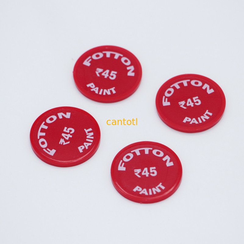Colorful Customized Logo Plastic Trolly Coins for Supermarket