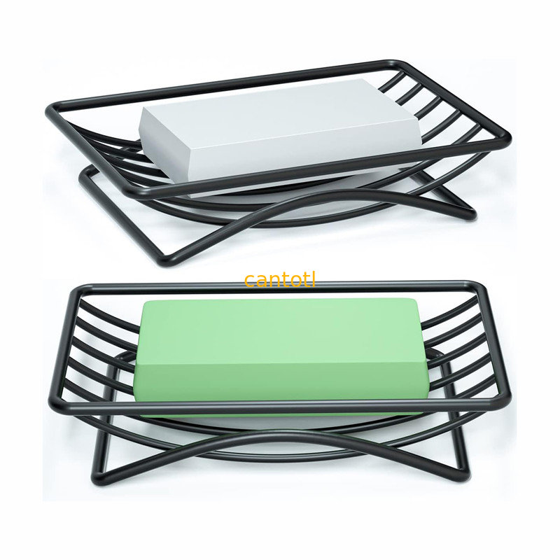 No Tools No Drilling Concave Design Soap Holders for Shower and Kitchen with Traceless Adhesive Strip