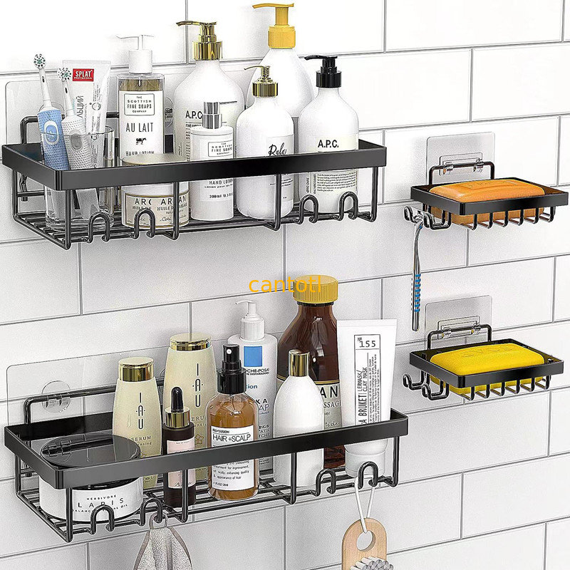 4PK Drain Quickly Rust Resistant Corner Shelf Shower Caddy for Kitchen and Bathroom
