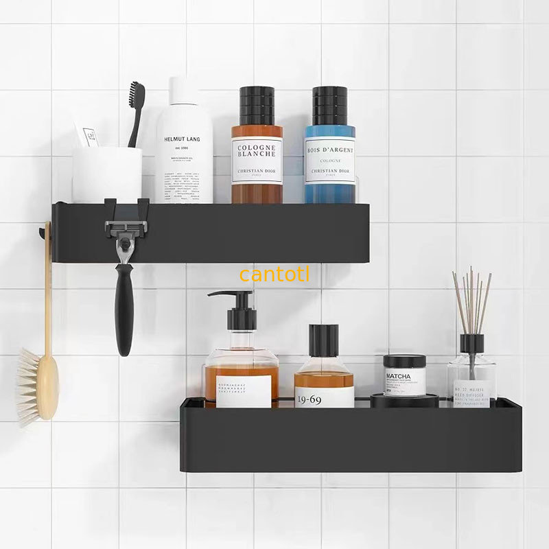 Drill-Free Rustproof Adhesive Shower Organizer Stainless Steel Shower Rack for Inside Shower