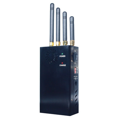4 Antennas GSM 3G Wifi GPS Handheld Portable Mobile Signal Jammer Blocker Shield Isolator,Black Fan DIP Leather Case supplier