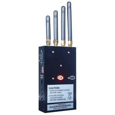 4 Antennas GSM 3G Wifi GPS Handheld Portable Mobile Signal Jammer Blocker Shield Isolator,Black Fan DIP Leather Case supplier