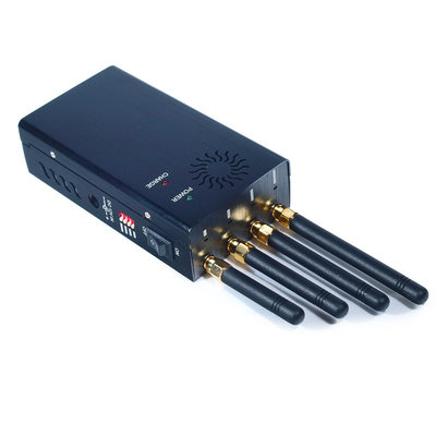 4 Antennas GSM 3G Wifi GPS Handheld Portable Mobile Signal Jammer Blocker Shield Isolator,Black Fan DIP Leather Case supplier