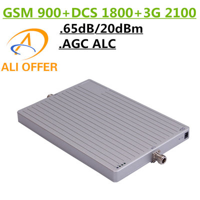 20dBm GSM DCS 3G 900 1800 2100 MHz TriBand Mobile Phone Signal Booster Repeater Amplifier+Panel+Dome Antenna+15m 7D-FD supplier