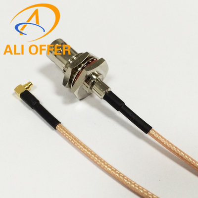 High Quality BNC Female Connector to MMCX Male Right Angle Connector Pigtail with 15cm Cable RG316,BNC to MMCX Single supplier