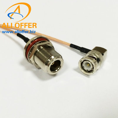 RF Wireless Antenna Cable BNC Male Right Angle to N Female Bulkhead RG316 15cm Pigtail,N Female to BNC Male Cable supplier