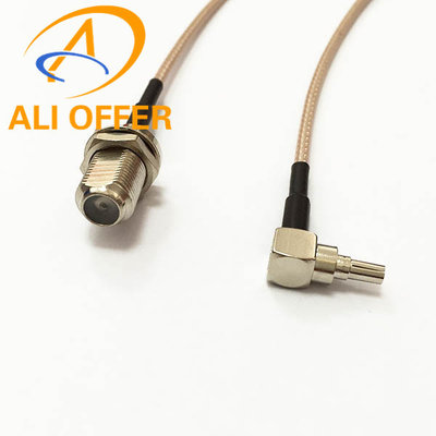 High Quality 3G HUAWEI MODEM Extension Cable,CRC9 Male Right Angle switch F Female Jumper Cable RG316 15cm Pigtail supplier