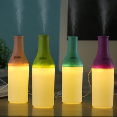 Cool Bottle Led Humidifier Home Aroma Air Diffuser Purifier Atomizer essential oil diffuser difusor de aroma mist maker supplier