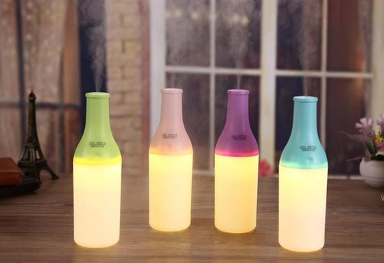 Cool Bottle Led Humidifier Home Aroma Air Diffuser Purifier Atomizer essential oil diffuser difusor de aroma mist maker supplier