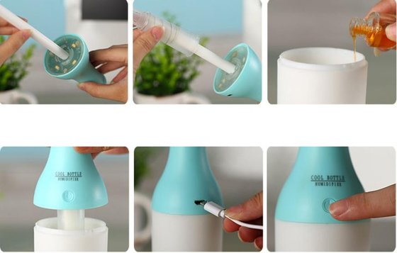 Cool Bottle Led Humidifier Home Aroma Air Diffuser Purifier Atomizer essential oil diffuser difusor de aroma mist maker supplier