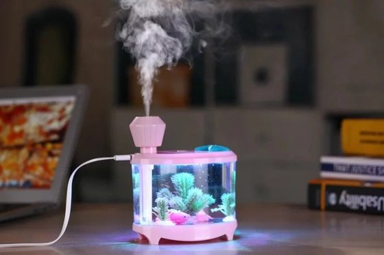 Fish Tank LED Light Humidifier Air Diffuser Purifier Atomizer essential oil diffuser difusor de aroma mist maker fogger supplier