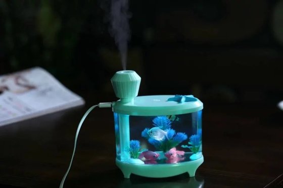 Fish Tank LED Light Humidifier Air Diffuser Purifier Atomizer essential oil diffuser difusor de aroma mist maker fogger supplier