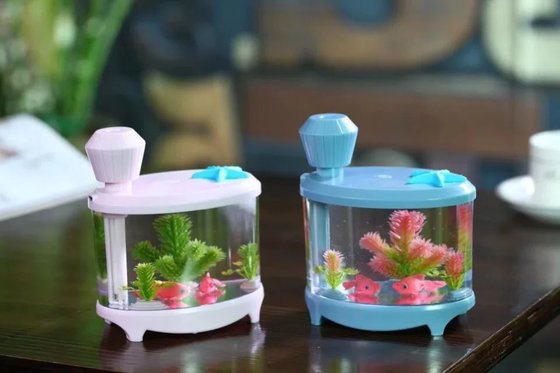 Fish Tank LED Light Humidifier Air Diffuser Purifier Atomizer essential oil diffuser difusor de aroma mist maker fogger supplier
