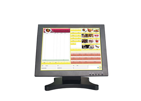 5 Wire Resistive POS Touch Screen Monitor Waterproof 15 Inch High Standard
