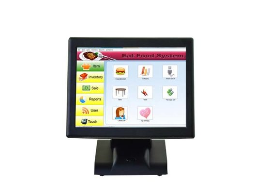 Black All In One POS Terminal With Industrial Computer Enclosure High Resolution