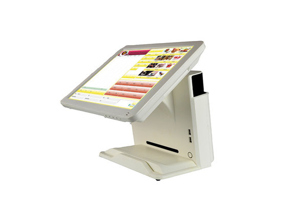 Attractive All In One Touchscreen POS Terminal Durable White Color 17.0 Kgs