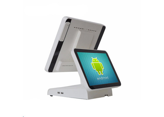 Android System Dual Monitor Pos , Touch Screen Pos System With Customer Display