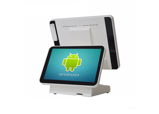 Android System Dual Monitor Pos , Touch Screen Pos System With Customer Display