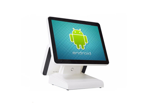 Android System Dual Monitor Pos , Touch Screen Pos System With Customer Display