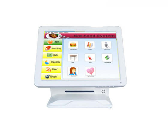 15'' Resistive All In One Touchscreen POS Terminal Machine J1900 CPU Fanless Design